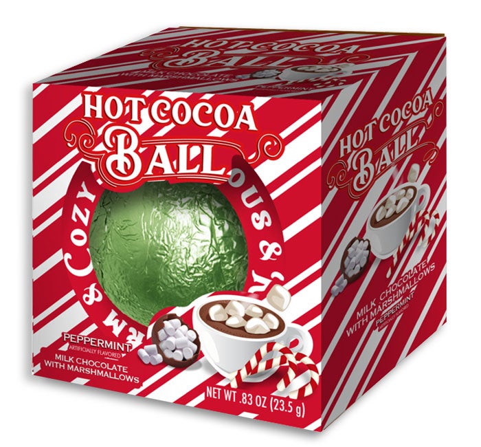 Peppermint Milk Chocolate Hot Cocoa Ball with Marshmallow | The Sweet Spot