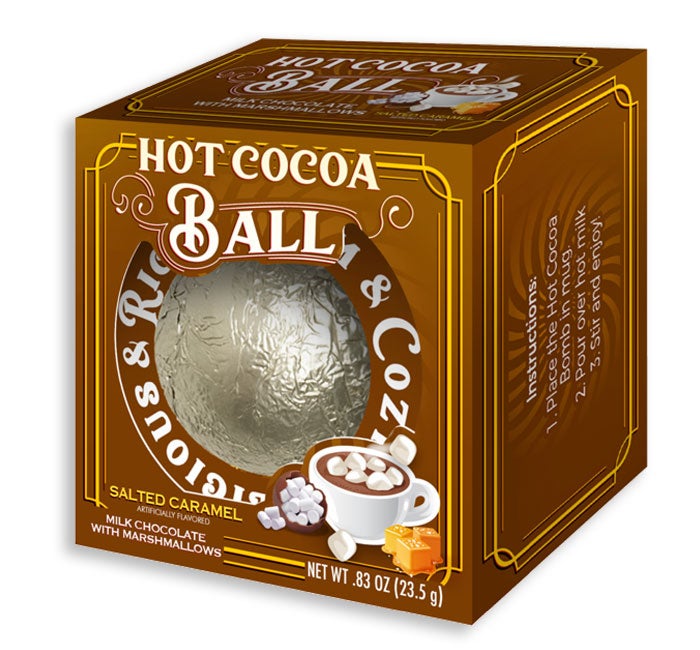 Salted Caramel Milk Chocolate Hot Cocoa Ball with Marshmallow | The ...