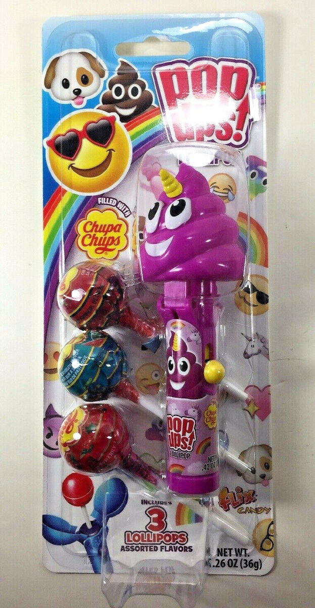 Pop Ups Purple Unicorn Poop Emoji Lollipop | The Sweet Spot
